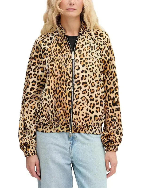 LOLA CASADEMUNT Leopard-print Bomber Jacket - Neutrals