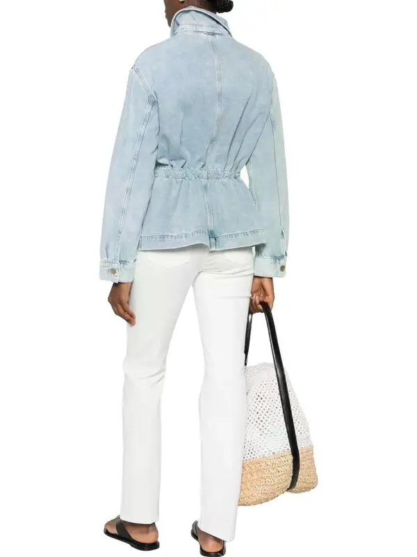 Gant Belted Button-up Denim Jacket - Blue