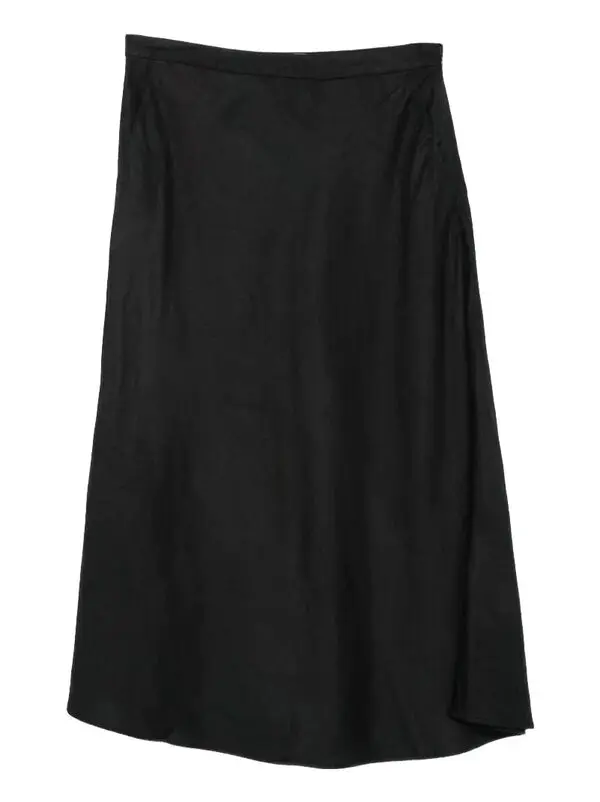 Gant A-line Midi Skirt With Side Zip - Black