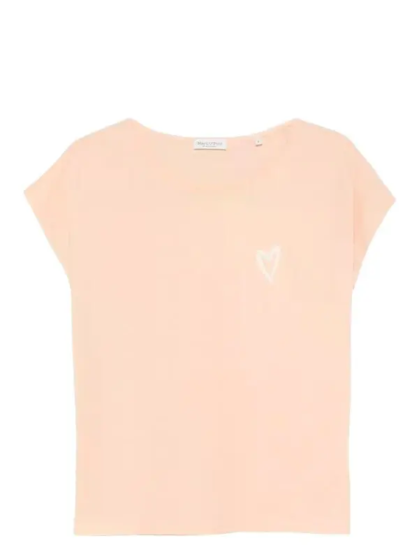 Marc O'polo Heart Print T-shirt - Orange
