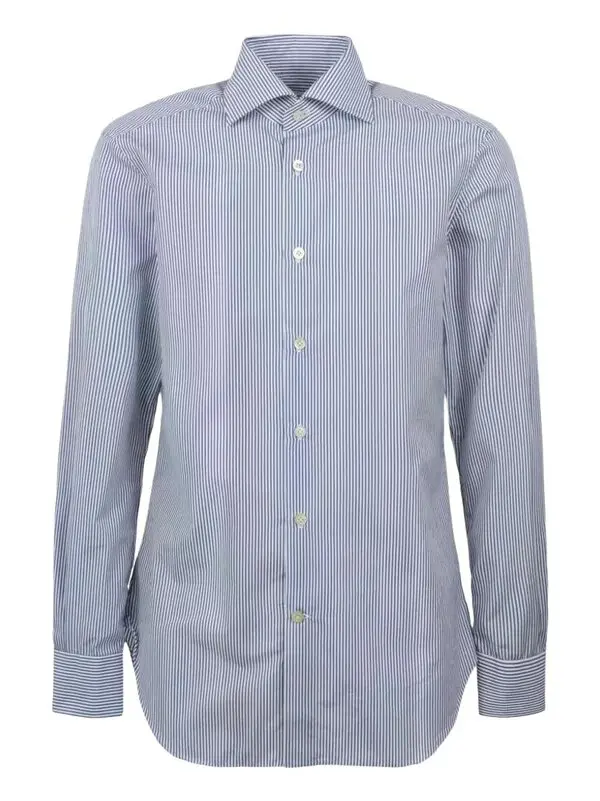 Kiton Striped Long-sleeve Shirt - Blue