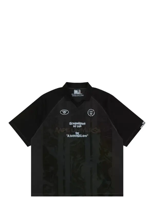 AAPE BY *A BATHING APE Camouflage-print Logo-embroidered T-shirt - Black