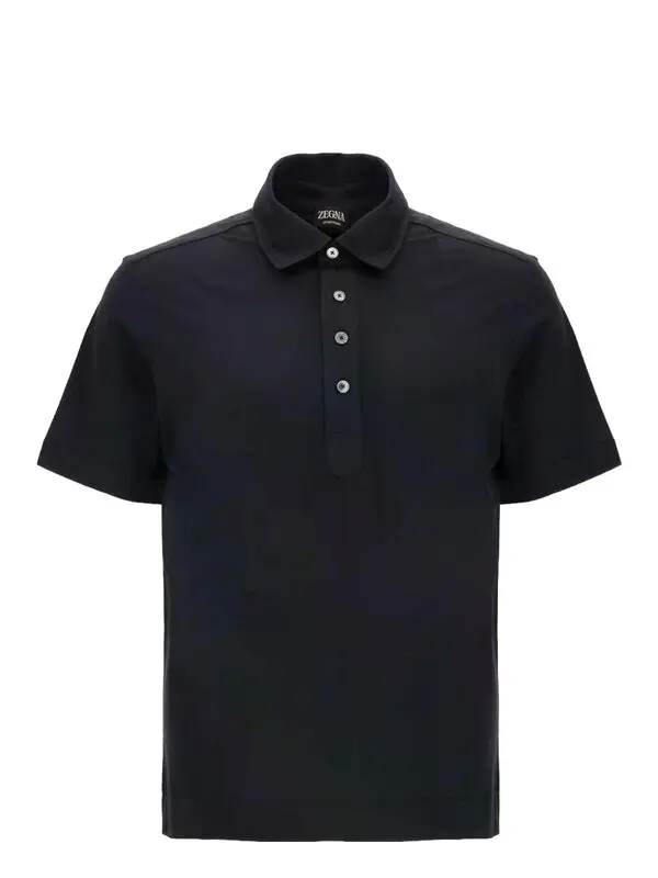 Zegna Button-fastening Polo Shirt - Blue
