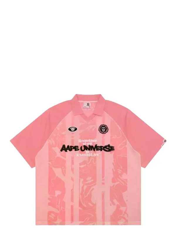 AAPE BY *A BATHING APE Logo-print Camouflage-pattern T-shirt - Pink