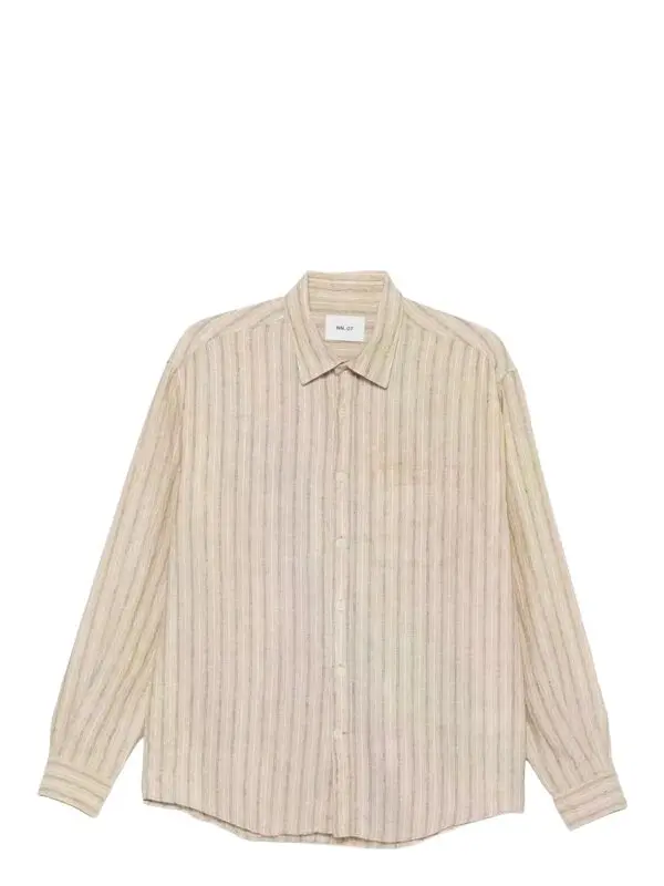 Nn07 Deon 5728 Striped Shirt - Neutrals