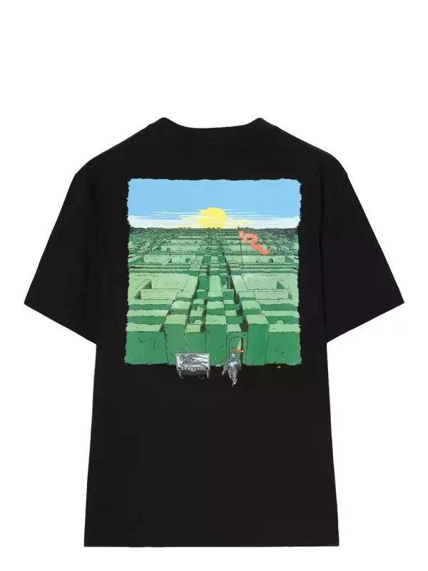 Burberry Maze Cotton T-shirt - Black