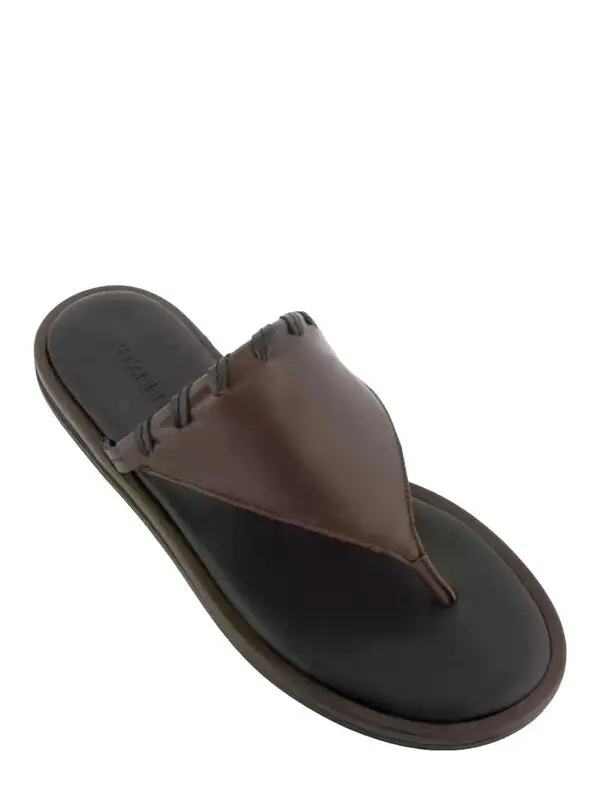 Yuzefi Maris Whipstitch Flip Flops - Brown
