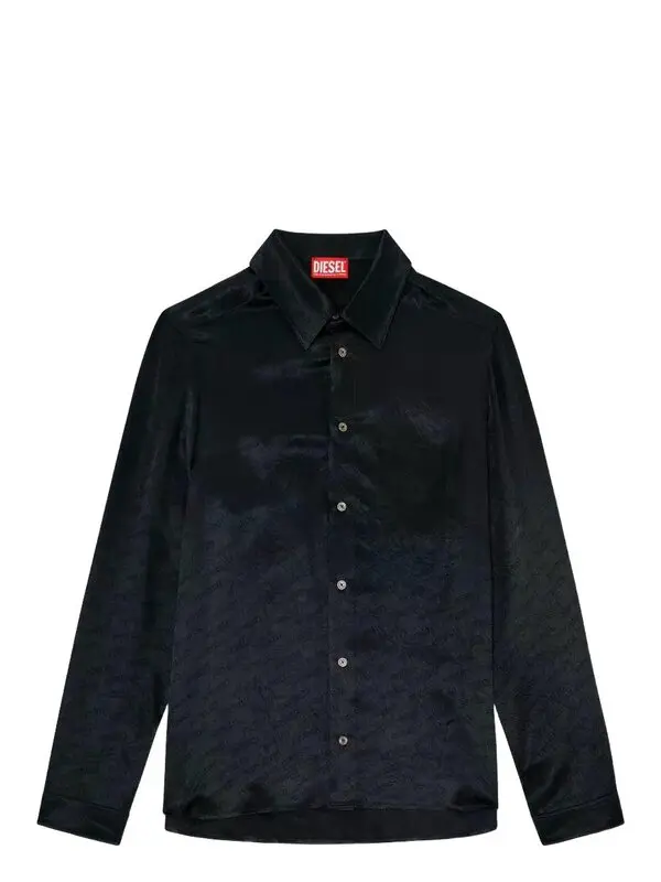 DIESEL® Jacquard-logo Shirt - Black