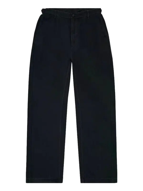 DIESEL® Cotton Wide-leg Trousers - Black