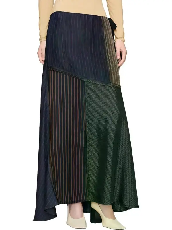 MAISON MARGIELA Patchwork Maxi Skirt - Blue