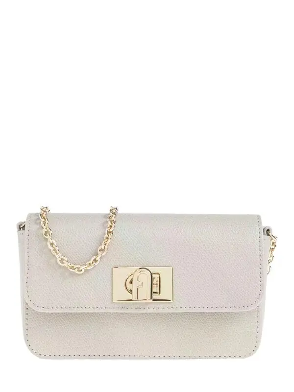 Furla 1927 Mini Leather Shoulder Bag - Grey