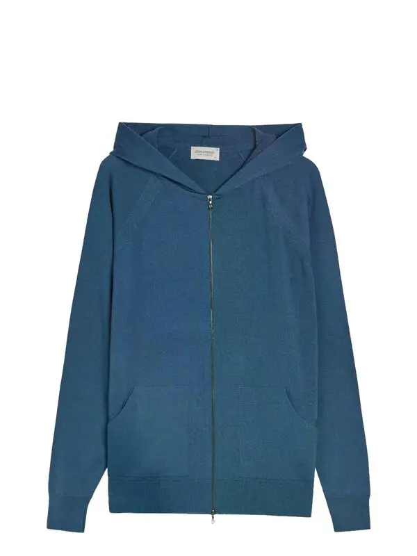 John Smedley Carty Zip-up Hoodie - Blue