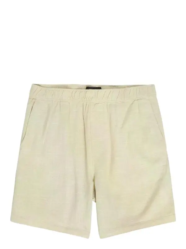 Paige Elijah Elasticated Slub-texture Shorts - Neutrals