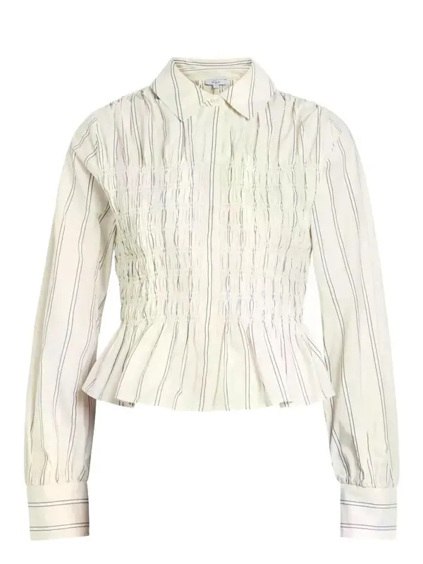 Rails Bradshaw Shirred Panel Shirt - Neutrals