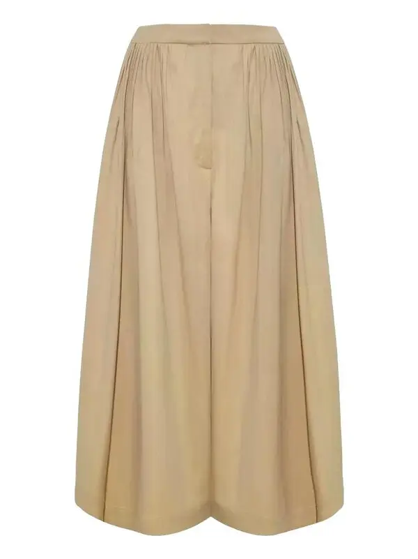 Adam Lippes Athena Pleated Palazzo Pants - Neutrals