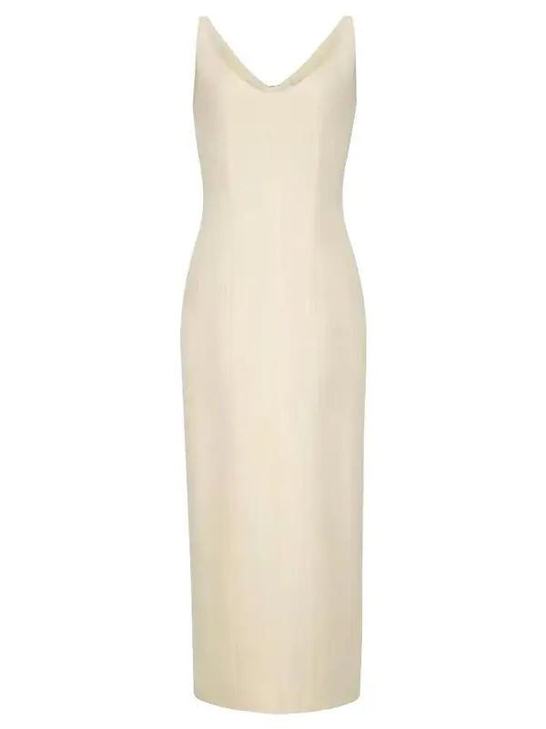 Adam Lippes V-neck Sleeveless Dress - Neutrals