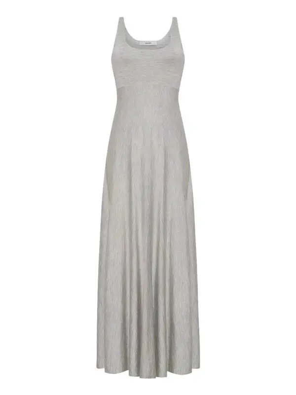Adam Lippes Heather Jersey Scoop Neck Dress - Grey