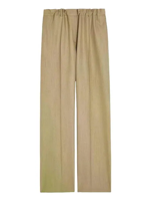 Calvin Klein Pleated Straight-leg Trousers - Brown