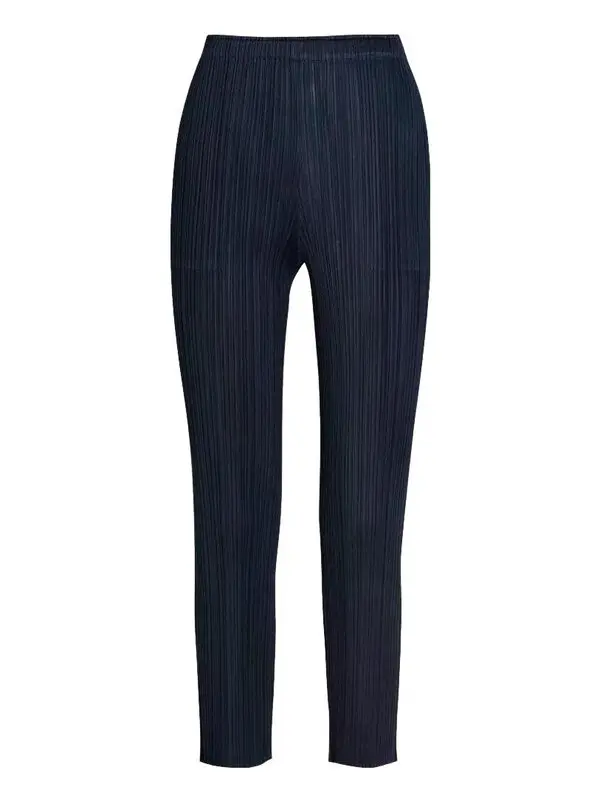 Issey Miyake Plissé-effect Trousers - Blue