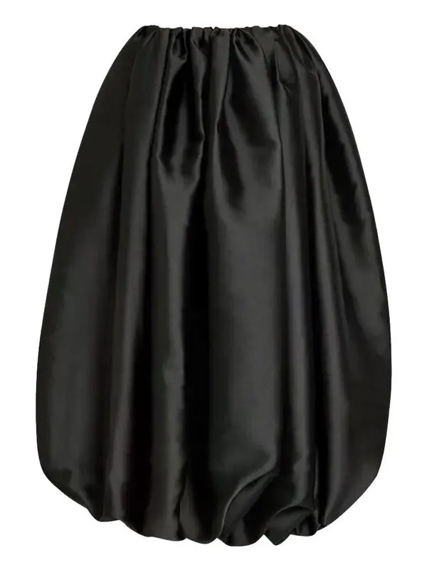 Calvin Klein Gathered Bubble Midi Skirt - Black