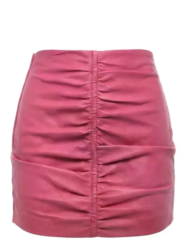 Dsquared2 Leather Draped Skirt - Pink
