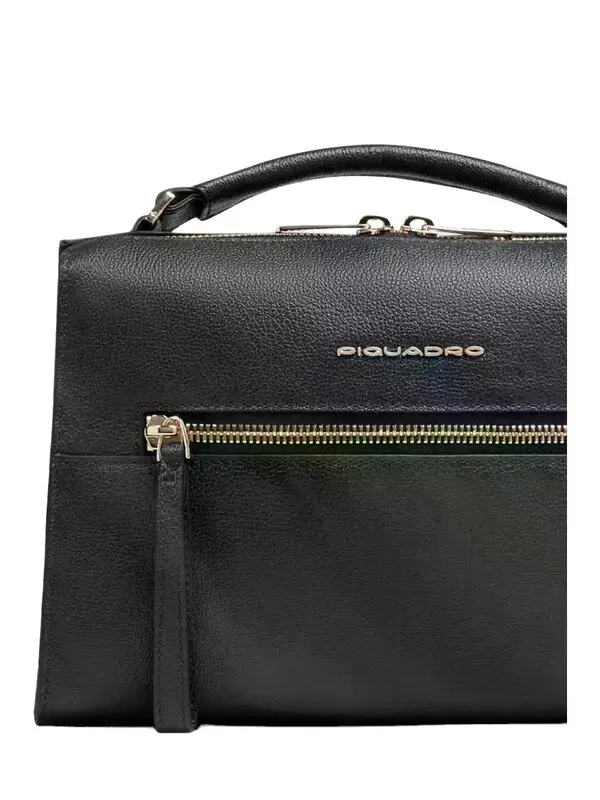 PIQUADRO Leather Ipad® Mini Tote Bag - Black