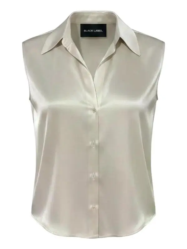 Black Label Satin Finish Blouse - Neutrals