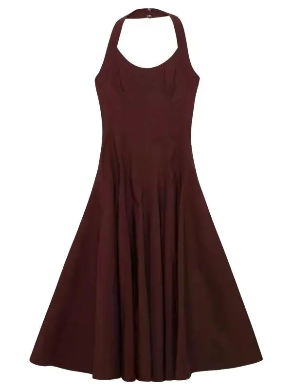 Simkhai Melissa Halterneck Midi Dress - Brown