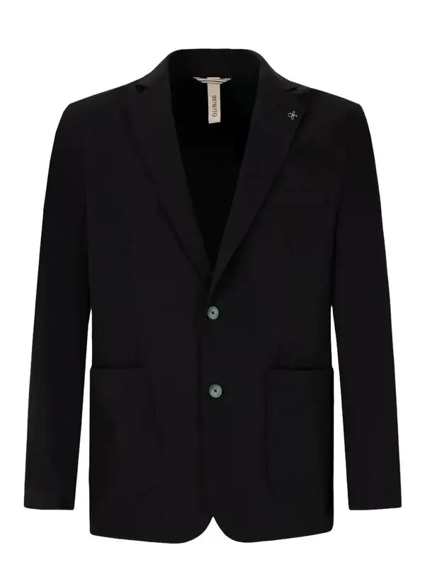 DISTRETTO 12 Single-breasted Blazer - Black