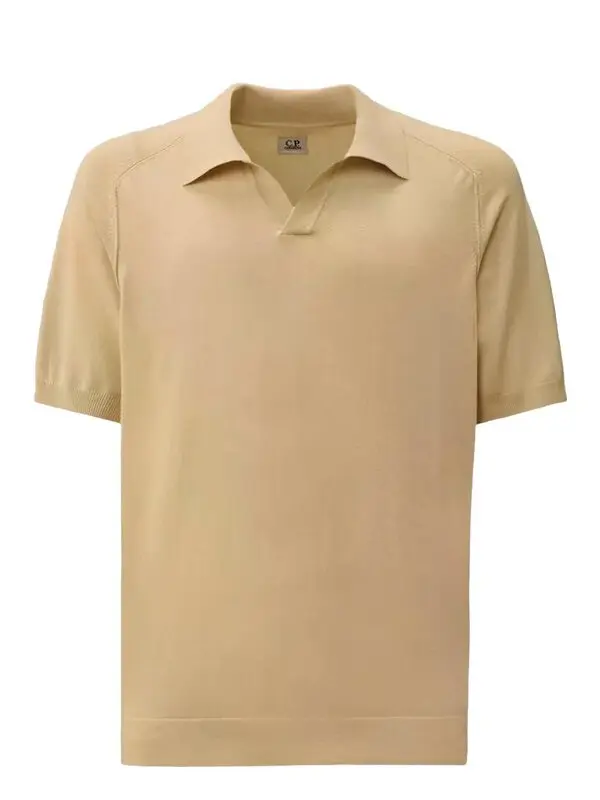 C.P. COMPANY Short-sleeve Cotton Polo Shirt - Neutrals
