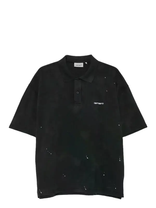 Carhartt Work In Progress Paint-splatter Polo Shirt - Black