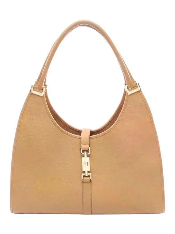 Gucci Jackie Bardot Leather Shoulder Bag - Neutrals