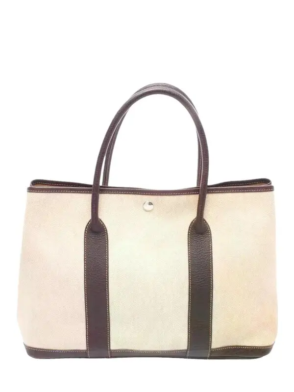 Hermès 2002 Garden Party Toile H Shoulder Bag - Neutrals