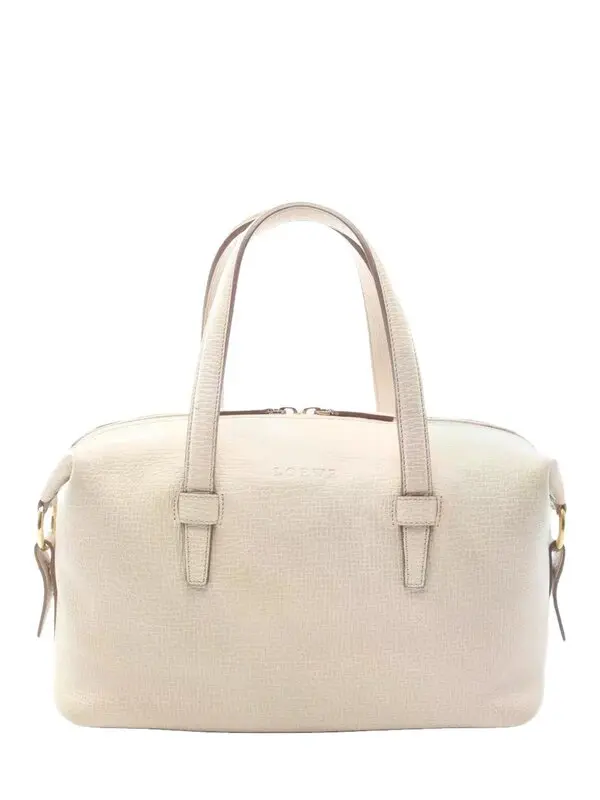 Loewe 2000s Mini Boston Leather Tote Bag - Neutrals