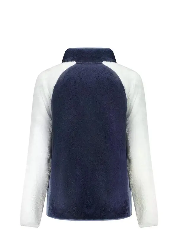 NORWAY 1963 Colour-block Fleece-texture Sweatshirt - Blue