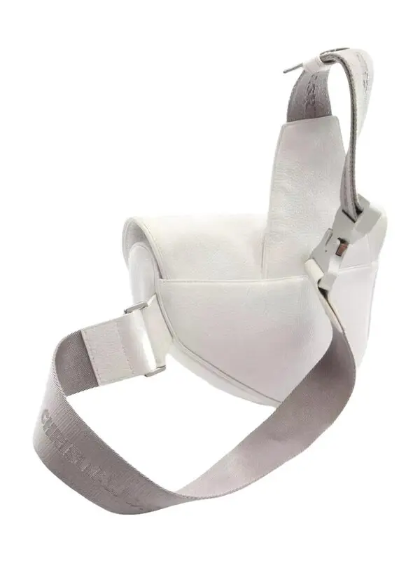 Dior Saddle Leather Body Bag - White