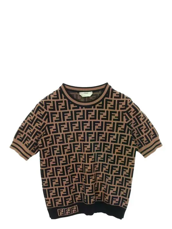 Fendi Zucca Knit T-shirt - Neutrals