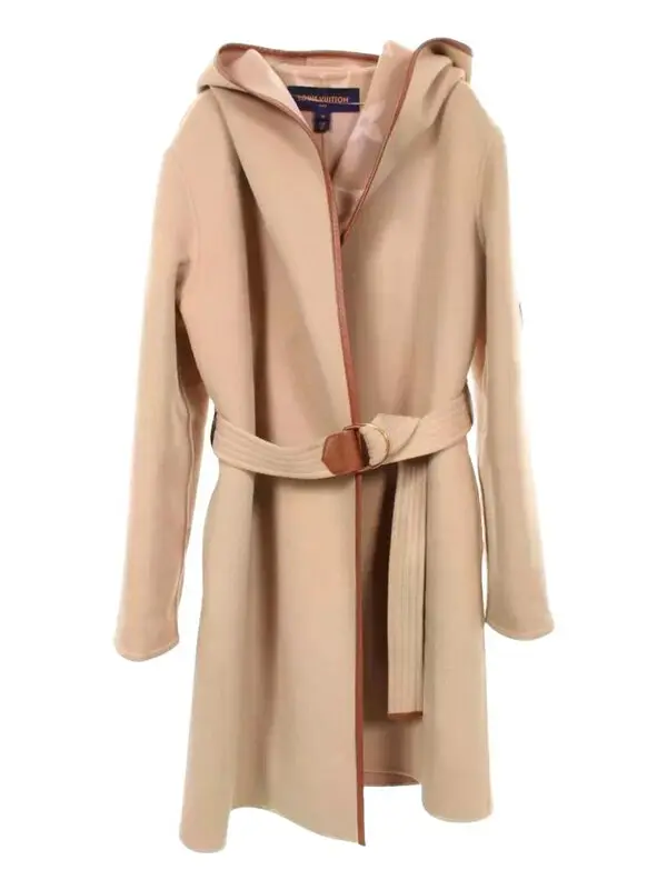 LOUIS VUITTON Giant Monogram Belted Coat - Neutrals