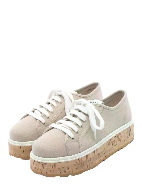 Miu Miu Cork Platform Sneakers - Neutrals