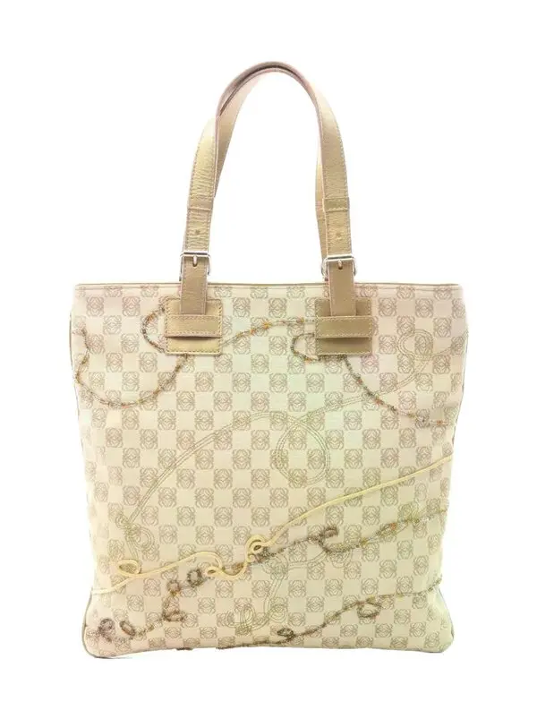 Loewe 2000s Anagram Shoulder Bag - Neutrals