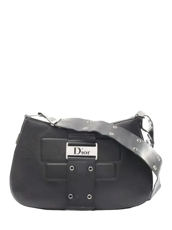 Dior Street Chic Leather Shoulder Bag - Black
