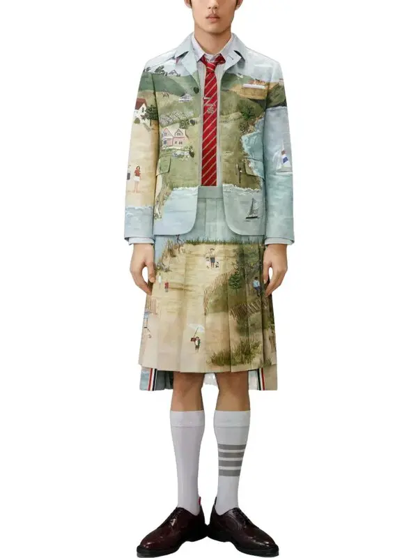 Thom Browne Nantucket Scenic Unconstructed Sportcoat - Blue