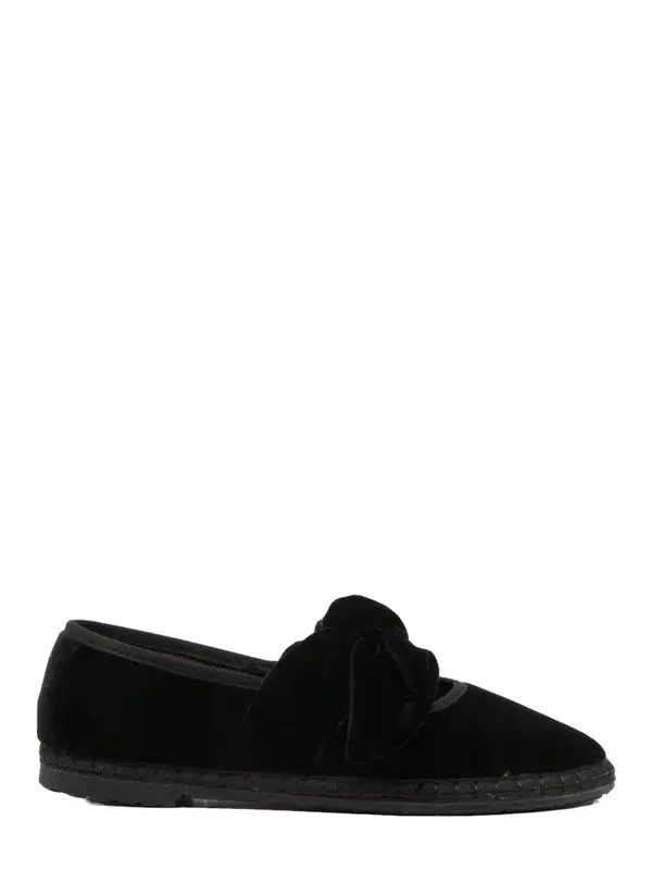 FLABELUS Lyra Bow-detail Ballet Flats - Black