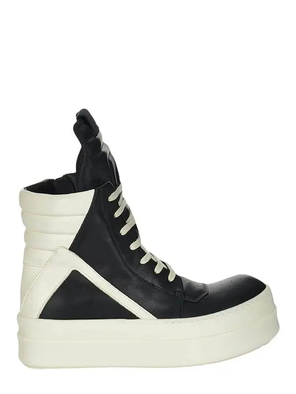 Rick Owens Mega Bumper Geobasket High Top Sneakers - Black