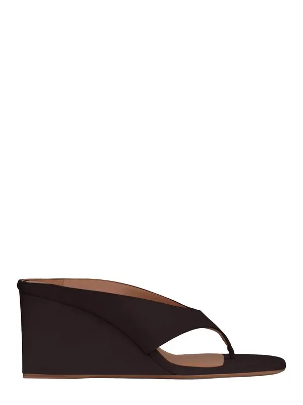 Alaïa Suede Cube Wedge Sandals 75 - Brown