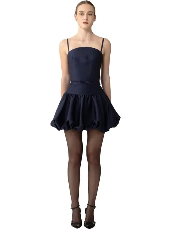 SAU LEE Maddie Mini Dress - Midnight Blue