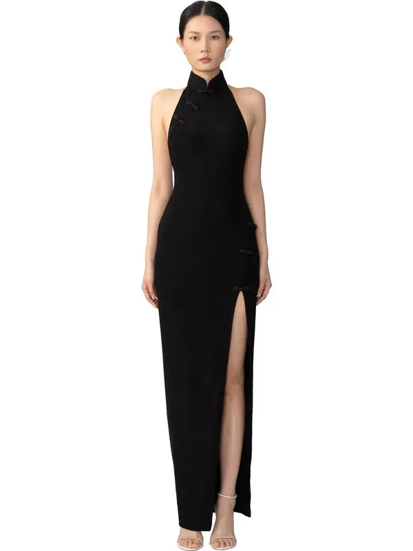 SAU LEE Desiree Maxi Dress - Black