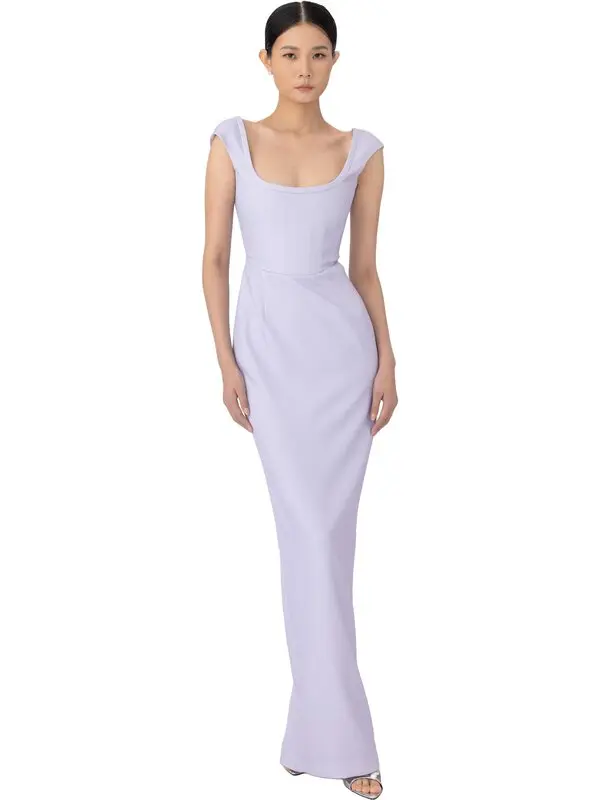 SAU LEE Brooke Gown - Dusty Lavender