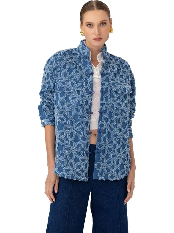 SAU LEE Enzo Tang Denim Jacket - Denim Multi
