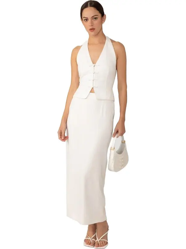 SAU LEE Capri Pencil Skirt - Ivory